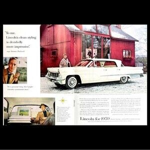 Ford | Art | 2 Ads 95s Centerfold Norman Rockwell Ford Lincolncerulean ...